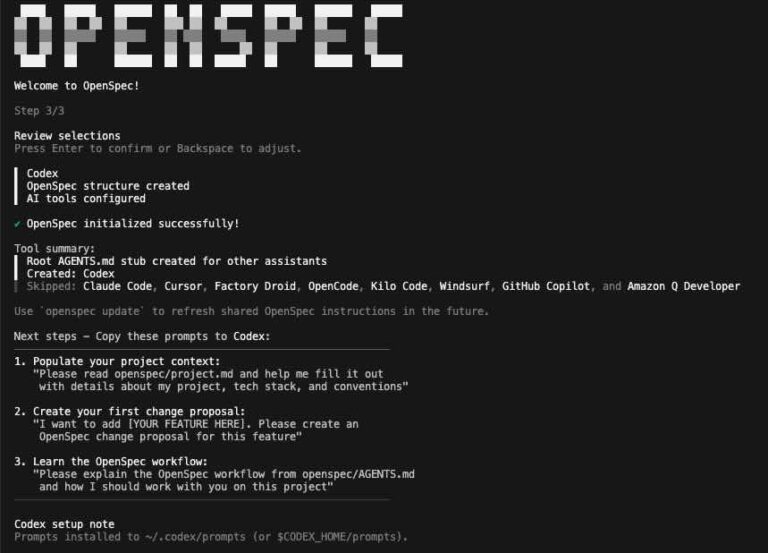 初期化が終了すると、プロジェクトフォルダに下記のファイルが作成されます。